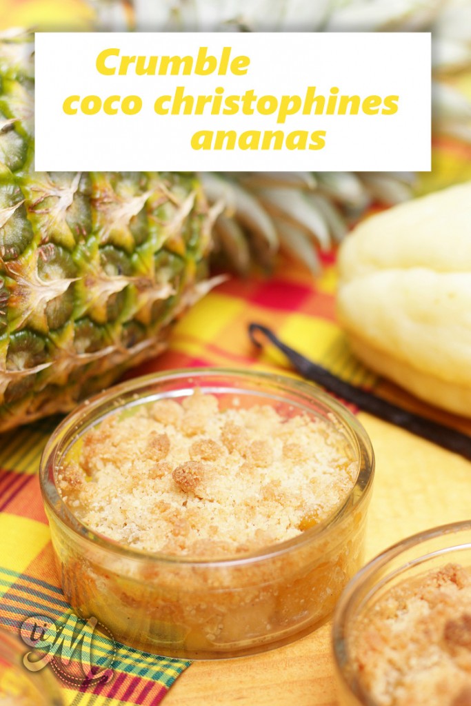 Crumble végétalien au coco, christophine et ananas – Ti Molokoy blog